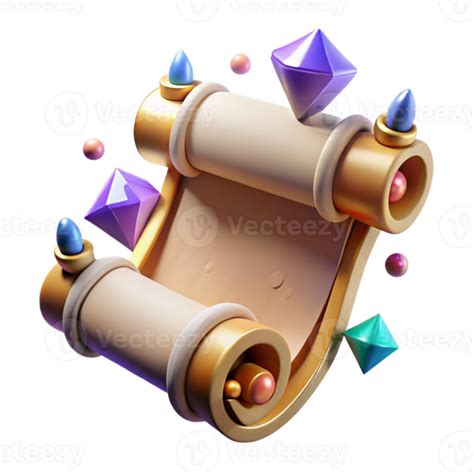 Beautiful Modern Ancient Scroll Isolated For Historical Documents