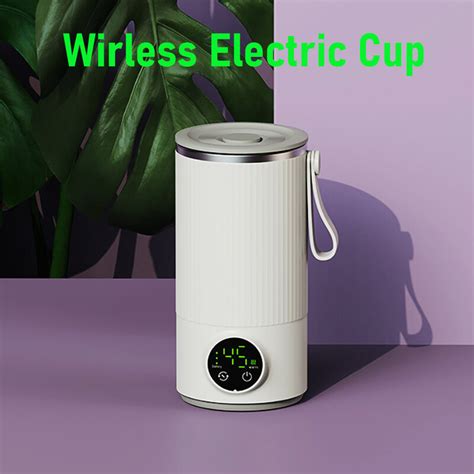 ถ้วยไฟฟ้าไร้สายแบบพกพาถ้วยผสมอัตโนมัติถ้วยฉนวนแก้วกาแฟ300มล 6000mah