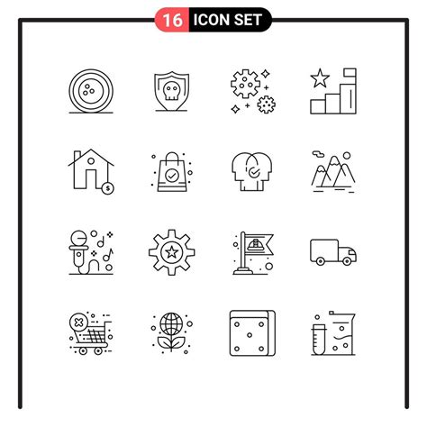 User Interface Pack Of 16 Basic Outlines Of Coin Positions Plain Graph Analysis Editable Vector