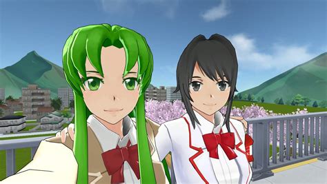 Ayano And Midori Taking A Selfie Pose Mode Yandere Simulator Amino