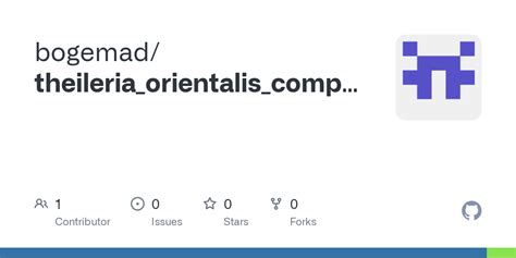 GitHub Bogemad Theileria Orientalis Complete Genome Scripts