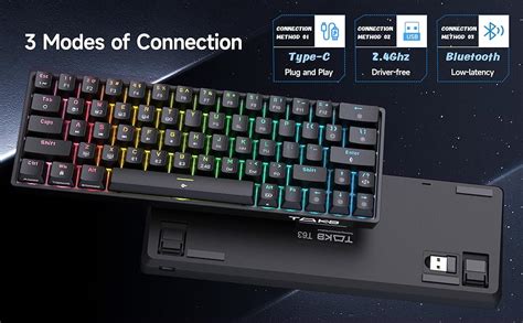 TMKB T Gaming Keyboard Mechanical Wireless With Blue Switch Bluetooth G With Cable