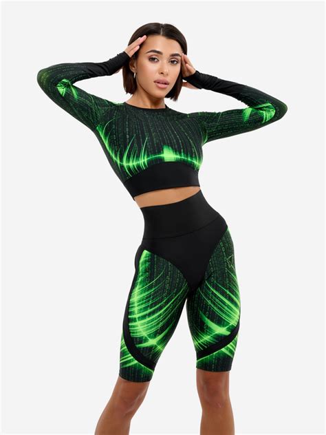 Велосипедки женские Bona Fide Bona Cycling Extra Sex Push Up Corsage Matrix зеленый черный