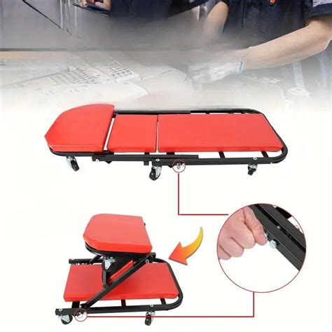 36인치 접이식 차고 작업장 크리퍼 보드 무소음 휠이 달린 알루미늄 합금 정비사 크롤러 인체 공학적 자동차 Temu Korea