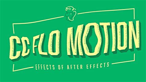 Cc Flo Motion Effects Of After Effects Youtube