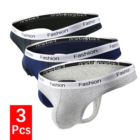 3pcs Lot Mens G String Underwear Men S Sexy Breathable Underpants Modal