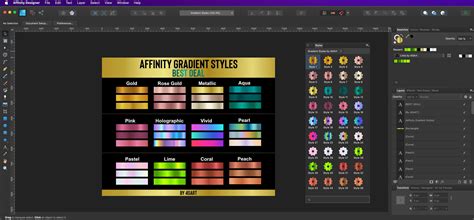Affinity Gradient Styles For Affinity Designer Affinity Photo And Affinity Publisher Bestseller