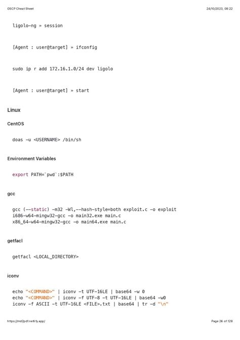 OSCP Cheat Sheet PDF Connect 4 Techs