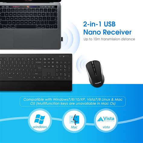 Wireless Keyboard And Mouse Combo 104 Keys Keyboard With Chiclet Keys Electronicshypermarket