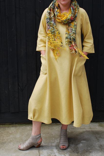 Mustard Maize Lily Linen Dress Sew Tessuti Blog