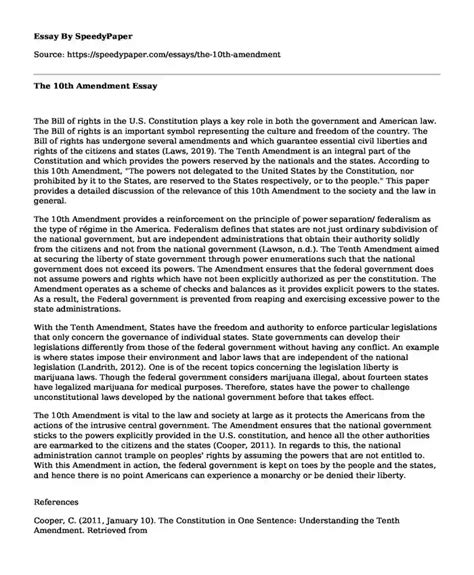 📚 The 10th Amendment
