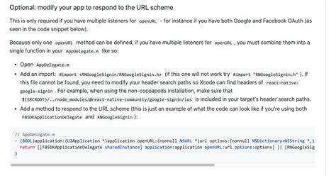 objective c how to implement the openurl in react native community