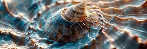 Premium Photo Detailed Of A Textured Seashell Highlighting The Intricate Patterns And Ridges