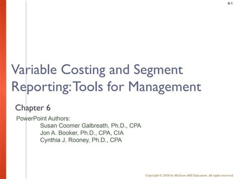 Chapter 6 Absorption And Variable Costingpptx