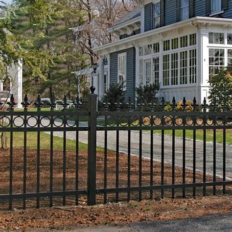 2400 Mm 1800 Mm Black Colors Spear Top Metal Fence Ornamental Steel