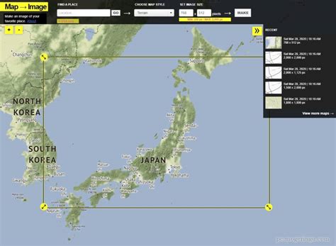 地図を画像に変換 好きな場所のOSMマップを画像に変換してくれるWebサービス Map Stack PCあれこれ探索