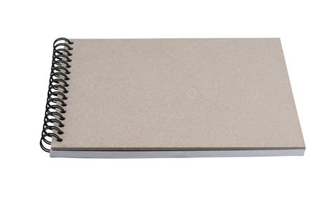 Blank Page Notebook Or Sketchbook Isolated On White Background Stock