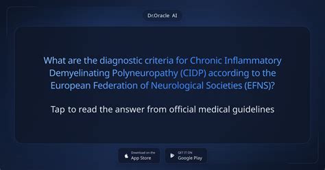 What Are The Diagnostic Criteria For Chronic Inflammatory Demyelinating