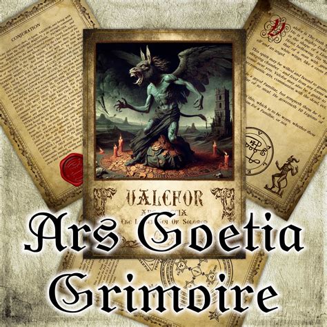 Valefor Demon Printable Dark Art Ars Goetia Grimoire Seal Description Pdf Pages Conjuration