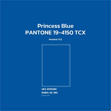 About Pantone 19 4150 Tcx Princess Blue Color Color Codes