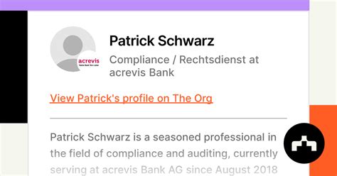 Patrick Schwarz Compliance Rechtsdienst At Acrevis Bank The Org