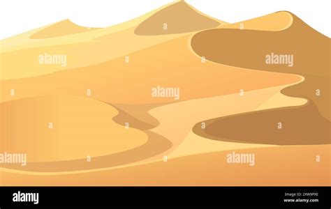 Sand Dune Landscape Desert Background Travel Scene Stock Vector Image
