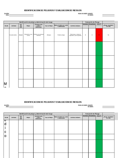 Formato De Identificacion Peligros Y Evaluacion Riesgos Iso 45001