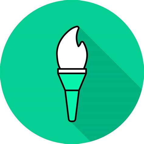 Flame Torch Icon On Green Background 24460912 Vector Art At Vecteezy