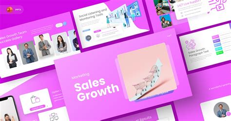 Рост продаж — Маркетинг Шаблон Powerpoint Шаблоны презентаций Включая маркетинг и продажи