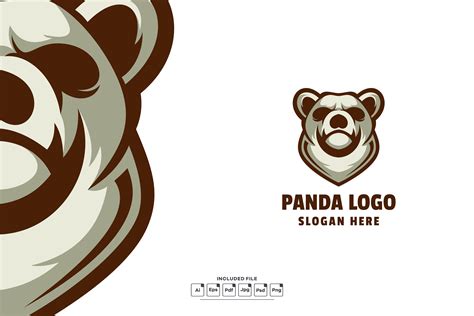 Panda Logo Template Graphic By Yuanesei · Creative Fabrica