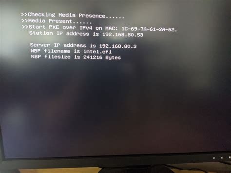 intel nuc uefi pxe menu fog project
