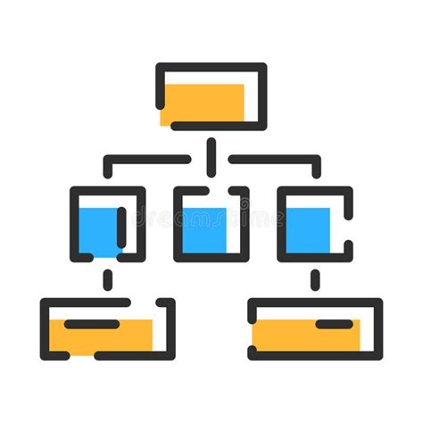 Development Line Icon Coding Logo In Color Stock Illustration