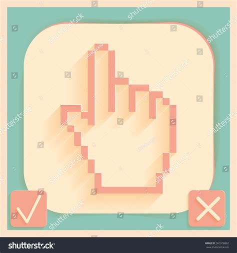 Mouse Hand Cursor Pixel View Stock Vector Royalty Free
