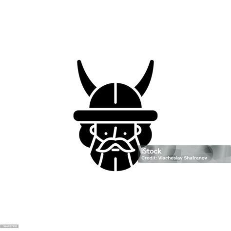 Notion Dicône Guerrier Indien Noir Symbole Vecteur Plat Guerrier Indien