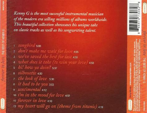 Kenny G Forever In Love The Best Of Kenny G Cd Menart