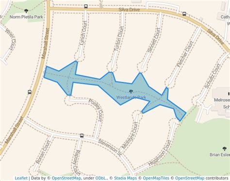 Westlands Park In West Wodonga Map And Routes