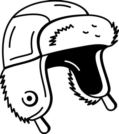 Trapper Hat Icon In Hand Drawn Style 65427440 Vector Art At Vecteezy
