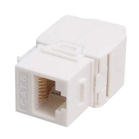 Keystone Insert Rj45 Utp Cat 6 Tooless White Lan Jacks Passive Components Networking