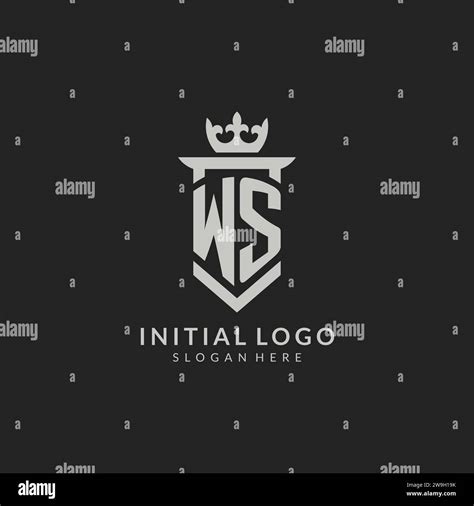 Initial Ws Shield And Crown Logo Style Vector Graphic Stock Vector Image And Art Alamy