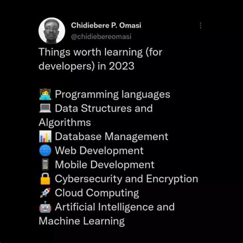 Chidiebere Omasi On Linkedin Things Worth Learning For Developers In 2023