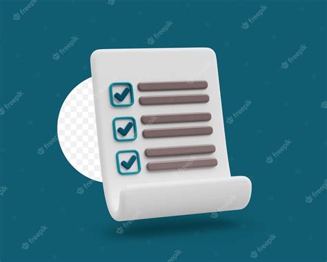 Premium Psd Document Checklist Application Form Checkbox Clipboard