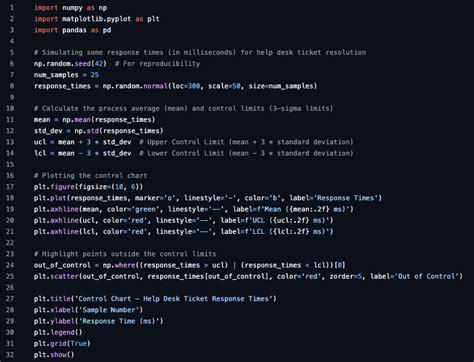 Using Python To Master Control And Pareto Charts It Response Times