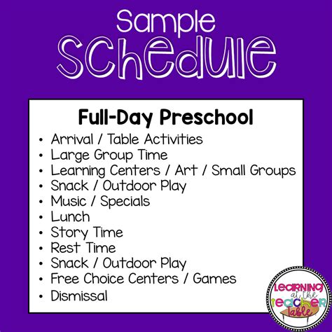 Tips For Making A Great Schedule Learning At The Teacher Table