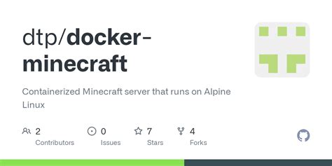 Github Dtpdocker Minecraft Containerized Minecraft Server That Runs