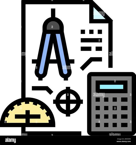 Precision Drafting Architectural Drafter Color Icon Vector Illustration
