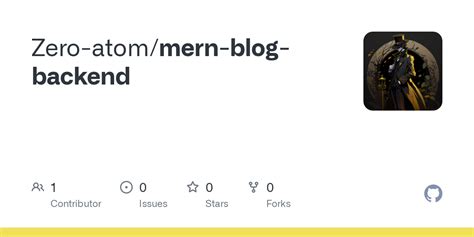 Github Zero Atom Mern Blog Backend