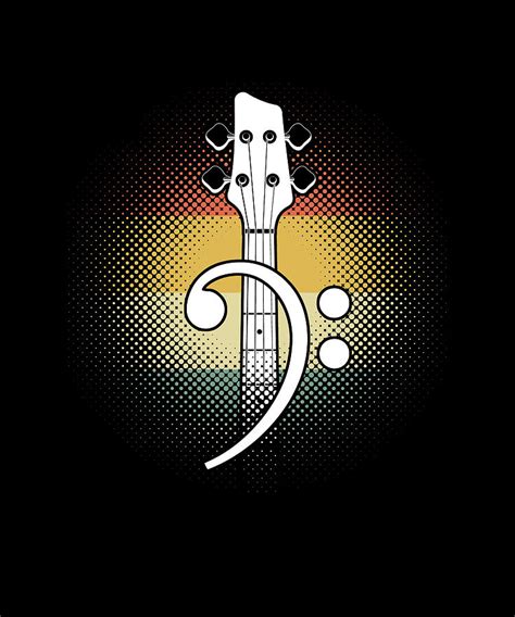 bassist funny vintage style digital art by macana fine art america