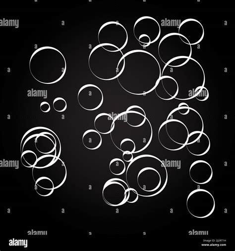 Random Chaotic Overlapping Circles Composition Randomness Concept Stock Vector Illustration