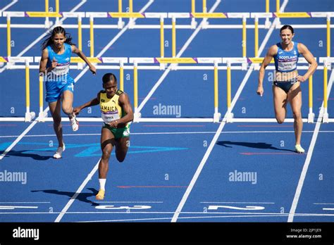 05 8 22 Megan Tapper Jamaica In The 100 Meter Hurdles Heat At The Birmingham 2022