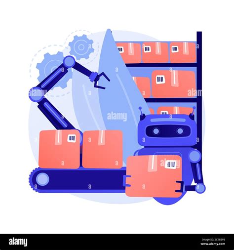 Warehouse Robotization Abstract Concept Vector Illustration Stock Vector Image And Art Alamy